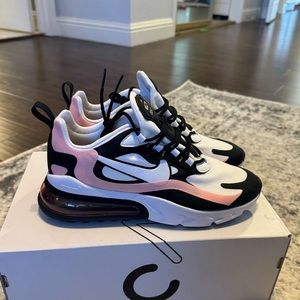 Nike | Shoes | New Nike Air Max 27 React In Black White And Coral ...